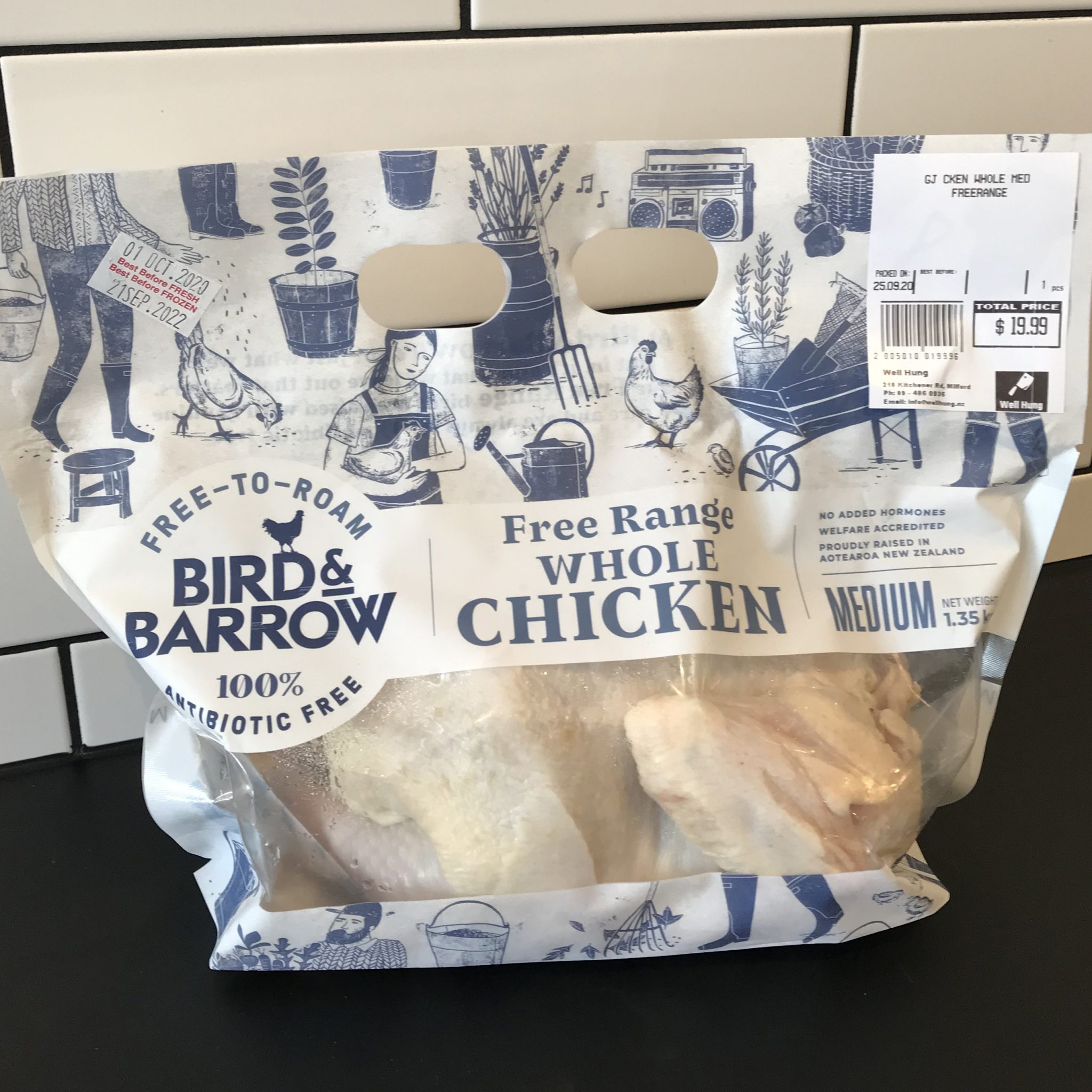 Bird & Barrow Whole chicken (free range, antibiotic free) Medium - Buy ...